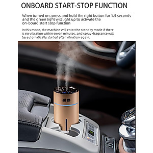 Car Diffuser Humidifier with Colorful Light, Auto Shut-Off, 2 Mist Modes, Car Diffusers for Essential Oils, USB Mini Humidifier for Car, Office Destop, Bedroom (Black)