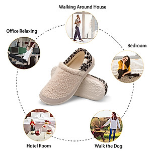 Spesoul Warm House Slippers for Women Men Fuzzy House Shoes Home Slipper Socks Outdoor Moccasin Slippers Sneakers Closed Back Lightweight Barefoot for Bedroom Office Travel 9-10 Women/7-7.5 Men