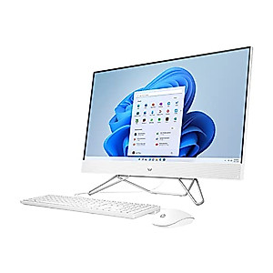 HP All-in-One 27-Inch Full HD IPS Touchscreen Display 12th Gen Intel Core i7-1255U 32GB RAM 1TB SSD Win 11 Home PC (Starry White, Renewed)