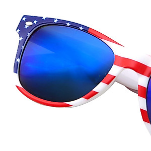 grinderPUNCH 3 Pairs Team USA Bulk American Sunglasses Flag Classic Patriot