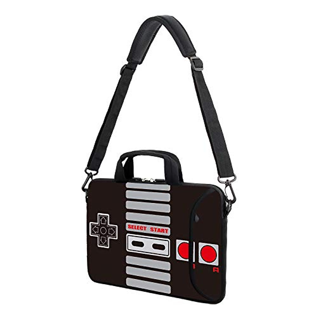 AMARY 14" 15" 15.4" 15.6" laptop sleeve chromebook case adjustable shoulder strap with handle accessory pocket for men women (Games)