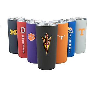 Decorvo Arizona State Sun Devils Tumbler - Black Double Walled Insulated Travel Thermos with Slide Lid - 18 oz