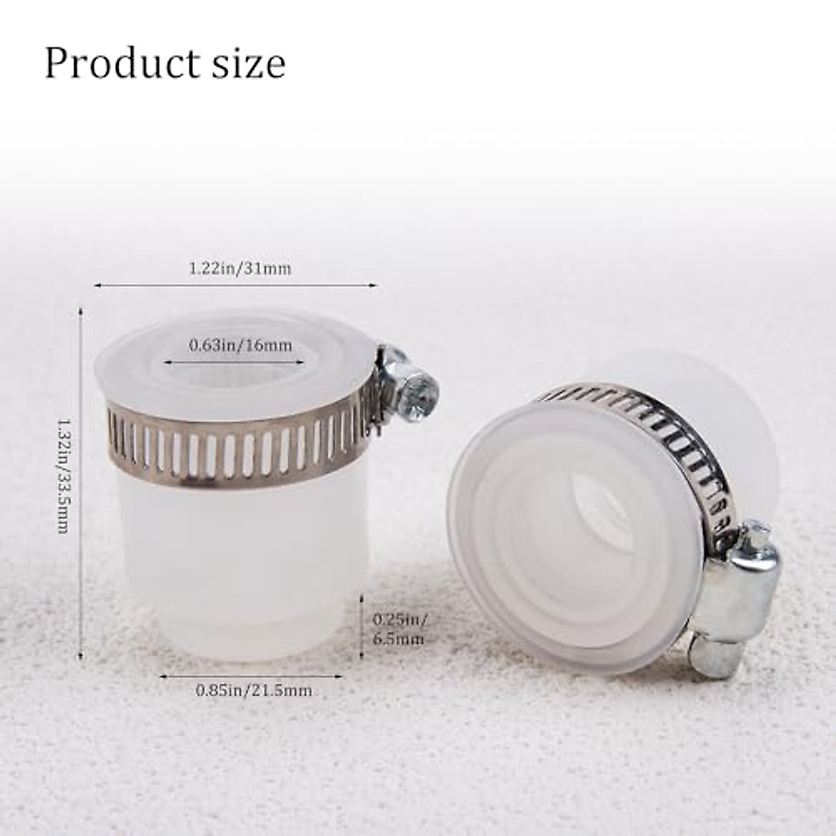 WSDMAVIS 5Pcs 360° Rotatable Universal Faucet Adapter Anti-Splash Threadless Faucet Aerator Connector for Kitchen Bathroom Home Use for 15-22mm Outlet Pipes