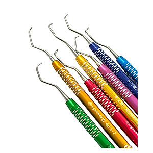 7PC HIGH Grade Gracey Curette Scaler Multicolor PERIODONTAL Dental Instruments (CYNAMED)