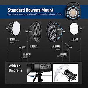 NEEWER Upgraded CB60 70W LED Video Light, Continuous Lighting with 5600K Daylight/CRI 97+/TLCI 97+/9000Lux@1m/Bowens Mount&2.4G Wireless Remote for Studio/Outdoor Photography/YouTube Videos (Gray)