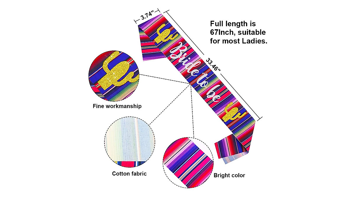 Final Fiesta Wedding Veil & Sash for Bachelorette Party | Bridal Shower