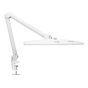 Neatfi Elite HD XL Task Lamp with Clamp, 1360 Lumens, 84PCS SMD LED, 6000-7000K, Super Bright Desk Lamp, Non-Polar Dimming (22 Inches, White)