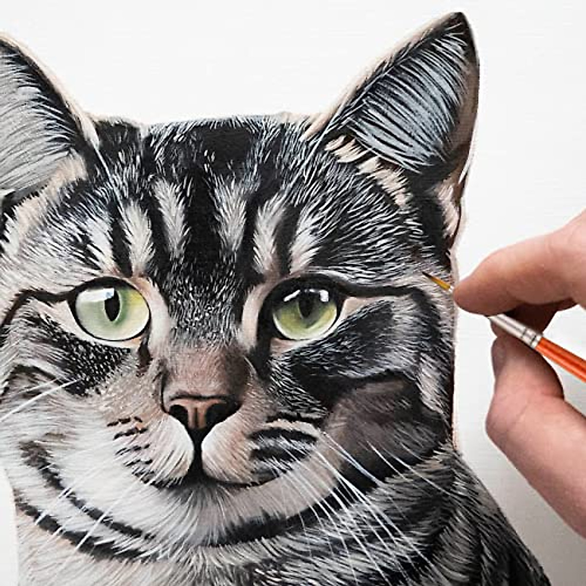 Fine Detail Brushes for Miniatures - 12 Pieces Model Paint Brushes for Acrylic, Watercolor - Airplane Kits, Ceramic, Plastic Model, Warhammer 40k