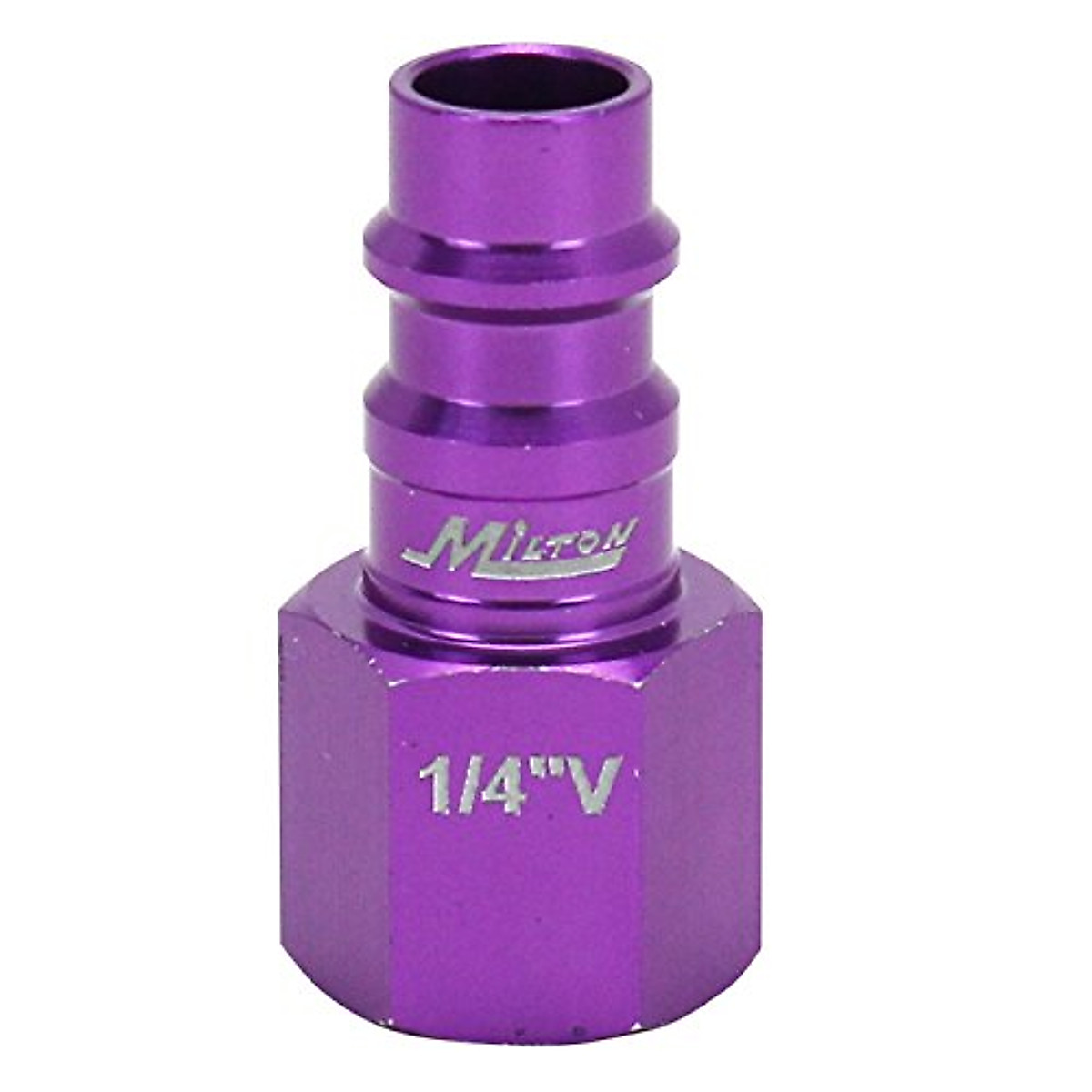 Milton ColorFit Coupler & Plug Kit (5 Piece), Hi-Flo V-Style 1/4 NPT Purple, S-305VKIT