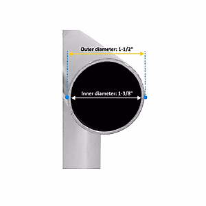 GoodsZone Canopy Fittings Kit 1 3/8" Slant roof Shelter Carport Deck Shed Frame Connectors Coupling, Full Set for 6, 8, 10 Legs, Without Poles (for 10 Legs)