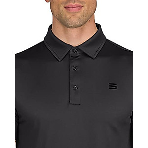 Men’s Untucked Golf Polo Shirts - The Perfect Length, Quick Dry, 4-Way Stretch Fabric. Moisture Wicking, UPF 50+ Protection Charcoal Grey