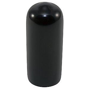 Caplugs 99390017 Plastic Round Cap VC-375-16, Vinyl, Cap ID 0.375" Length 1.000", Black (Pack of 50)