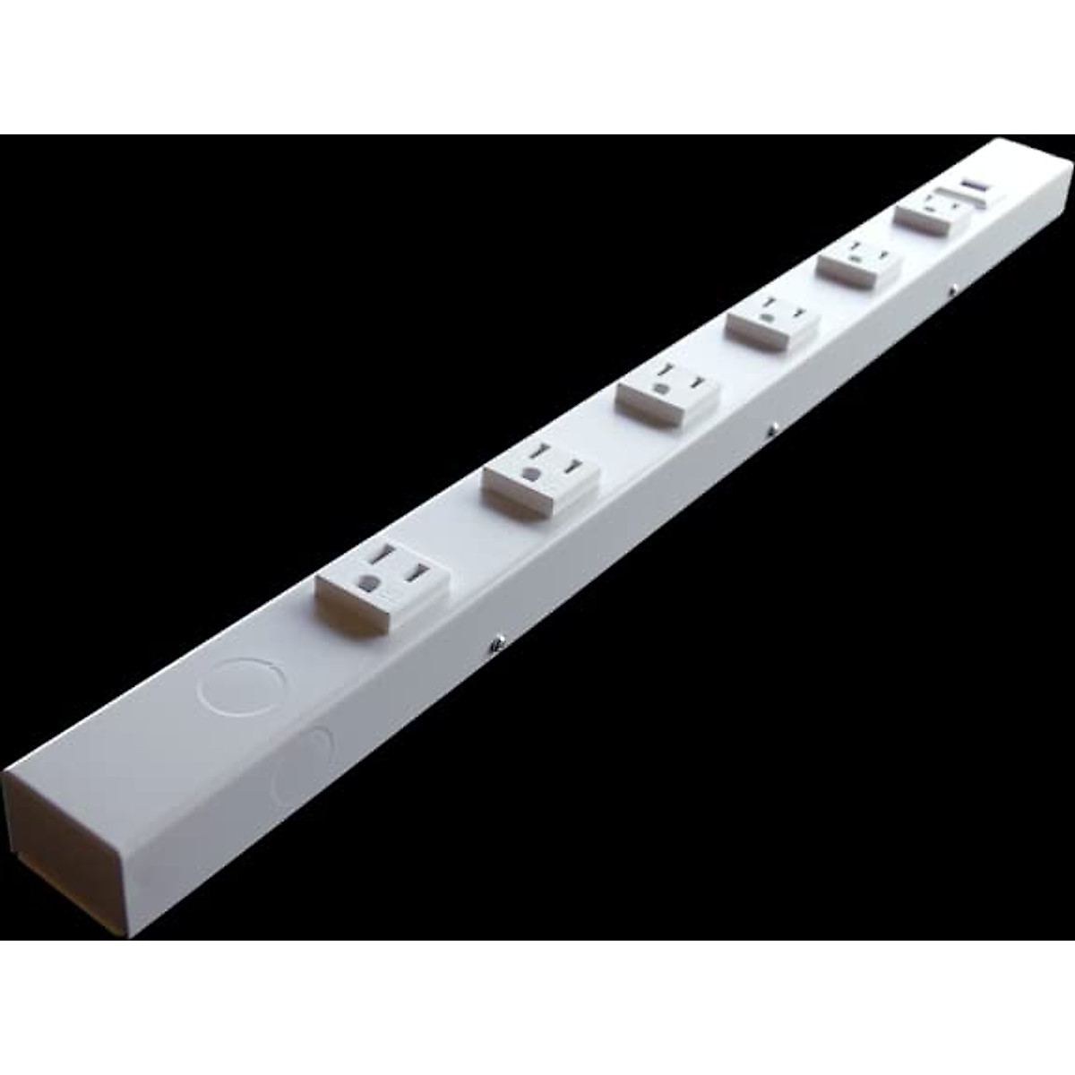 24” 6 Tamper Resistant Outlets Hardwired Power Strip with USB