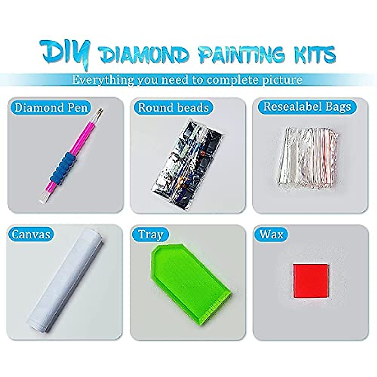 12 Pack Diamond Painting Kits, 5D Diamond Art Kits for Adults Full Drill Diamond Paintings Kit Crafts for Adults Beginners, DIY Beach Diamond Painting Packs Gem Art Home Wall Decor 11.8x15.7in