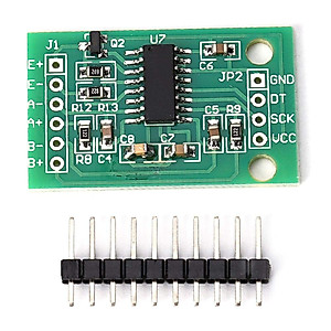 Load Cell Amplifier, 5Pcs HX711 Dual-Channel 24 Bit Weight Weighing Load Cell Conversion Module Accessory with Pin Header, Pressure Sensor
