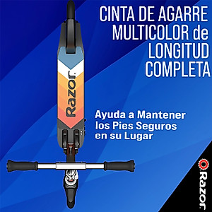 Razor A5 Lux Kick Scooter for Kids Ages 8+ - 8" Urethane Wheels, Anodized Finish Featuring Bold Colors and Graphics, For Riders up to 220 lbs