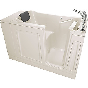 American Standard 2848.119.SRL Acrylic Soaking 28"x48" Right Side Door Walk-In Bathtub in Linen