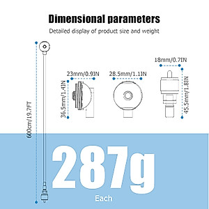 NMO Antenna Cable, Ancable Low Profile NMO Antenna Mount to UHF PL259 Connector with 20 Feet RG58 Low Loss Coax Cable for CB Ham UHF VHF Yaesu Vertex Kenwood Mobile Cellular Trucker