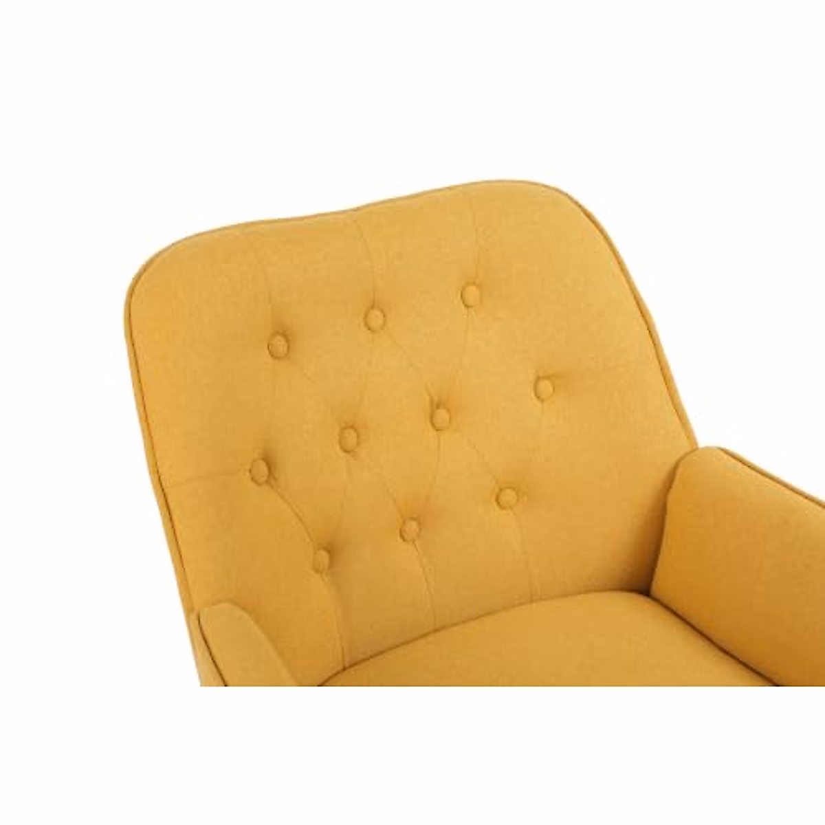 Ochangqi Modern Mid Century Velvet Sherpa Armchair, Accent Chair for Living Room Bedroom and Office, Easy Assembly, Comfy and Stylish Sofa Chair (Yellow)