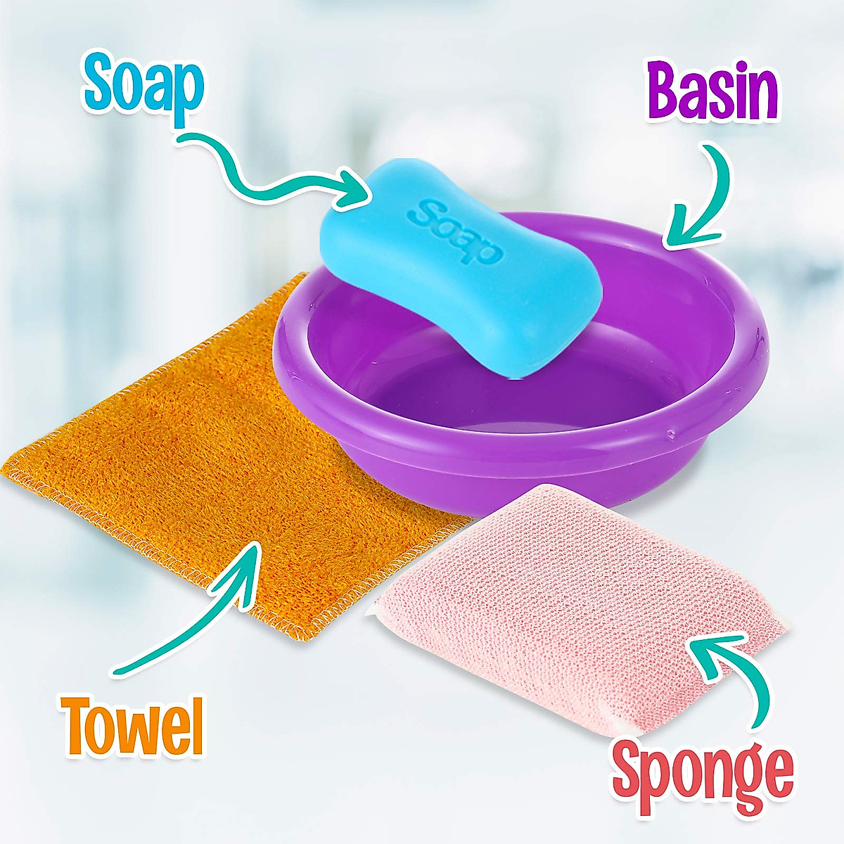 Kids Cleaning Set for Toddlers, Pretend Play Housekeeping Supplies Kit for Boys and Girls Complete with Broom, Mop, Dust Pan, Spray Bottle and More, Little Helper Tools and Montessori Toys