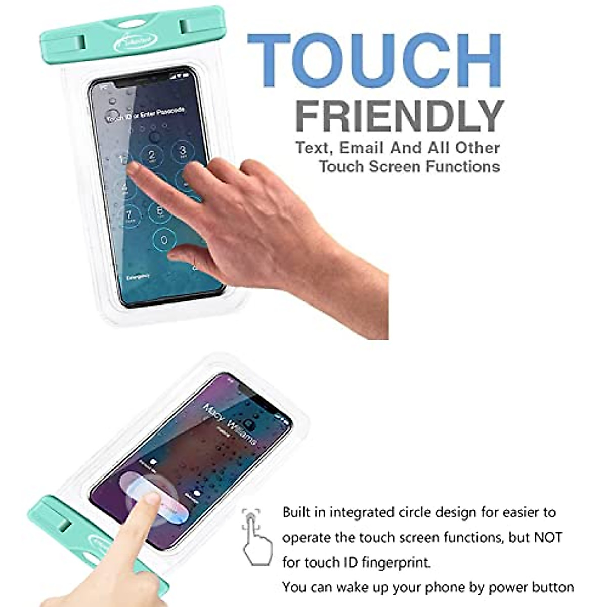 AiRunTech Waterproof Pouch | Way to Keep Your Phone and Valuables Safe and Dry | for Boating Swimming Snorkeling Kayaking Beach Pool (2 Phone Cases(Green + Black) + 2 Fanny Packs(Black + Blue)