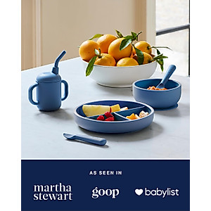 Lalo Little Spoon Set - 2 Piece Baby Spoons Set for Infants & Babies - Made From Food Grade Silicone Dishwasher Safe - Baby Feeding Essentials for Early Stage Mealtime - Sage