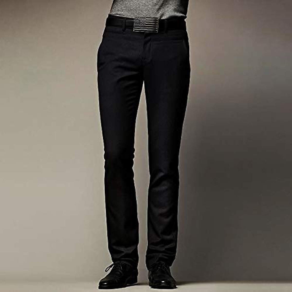 XGALBLA Mens Fashion Native American Flag Square Belt Buckle Black Enamel Medium