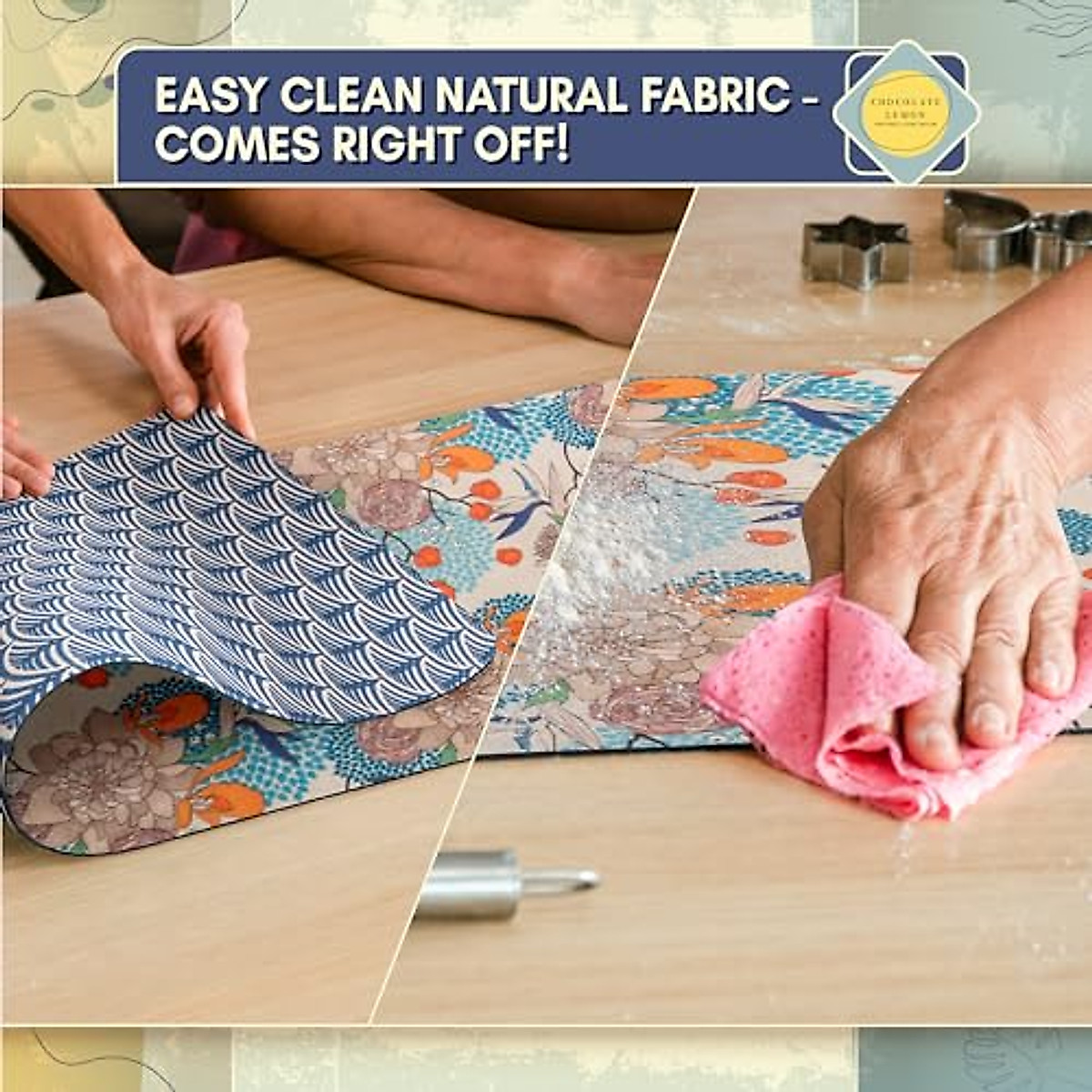 Long Dining Table Runner for Kitchen - Table Decor Trivet That Fits Farmhouse, Rustic and Boho Energy - Waterproof - Heat Resistant 350F - Handles Hot Dishes, Plates & Pots