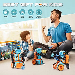 Kyanio STEM Circuits Robot Toys for Kids Ages 8-12 Year Old, 3 in 1 Remote Control & Programming Robotics Building Kit, Electric Science Projects Set, Ideal Gift for Boys & Girls Ages 8 9 10 11 12 13+