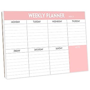 Weekly Planning Pad - Tear Off To Do List Pad with Daily Schedule & Calendar, 52 Sheets, 100gsm Paper, Undated Weekly Planning Notepad, 6x9 in