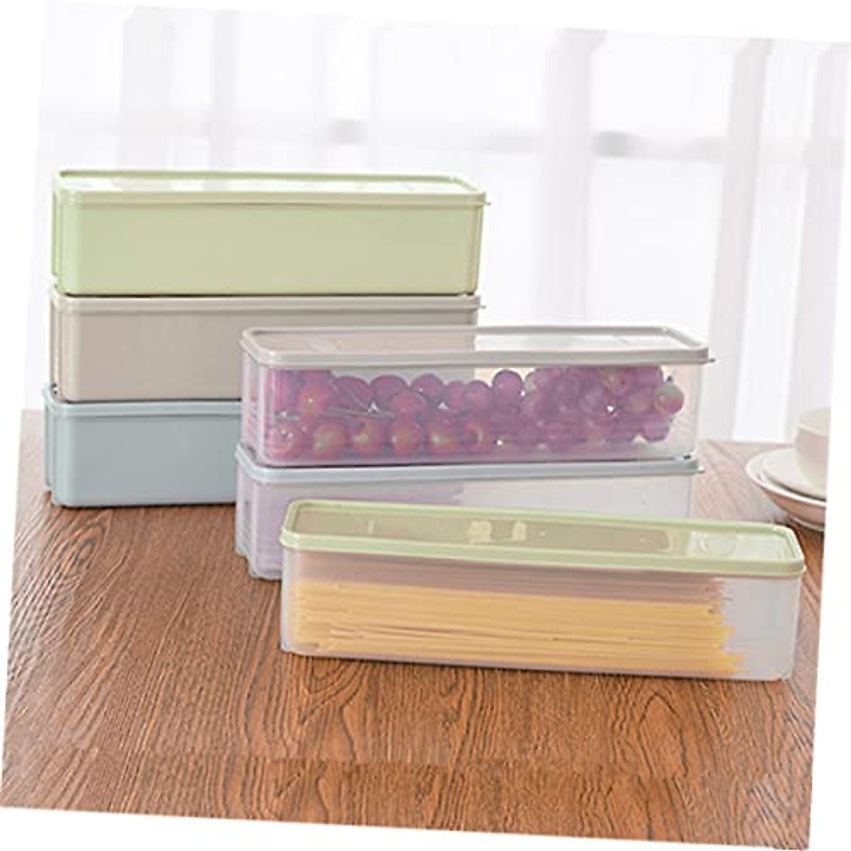 Angoily Containers for Fridge Flour Container Containers for Fridge Airtight Food Containers Food Storage Canisters Food Sealed Container Noodle Container Plastic Storage Containers