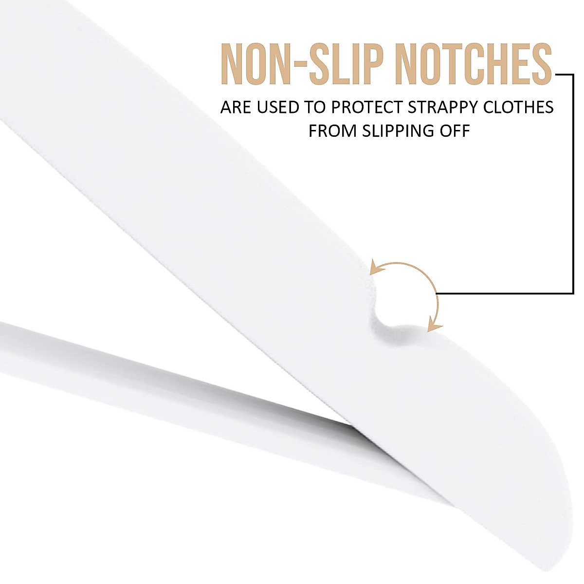 Utopia Home Premium Wooden Hangers 20 Pack - Durable & Slim Coat Hanger - Suit Hanger with 360-Degree Rotatable Hook - Wood Hangers with Shoulder Grooves (White Color)