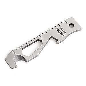Keyport MOCA 10-in-1 Keychain Multitool | EDC Multi Tool - Prybar, Bottle Opener, Screwdriver, Box Opener, Cord Cutter & More | TSA Friendly Key Tool | Stainless Steel | Keyport Pivot Compatible
