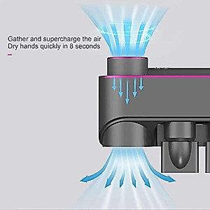 SATUO Hair Dryer Holder for Dyson, Storage Rack for Dyson Supersonic Hair Dryer, Organizer for Curler, Diffuser and Two Nozzles (Fuchsia)