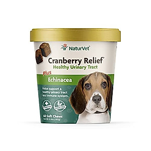 NaturVet – Cranberry Relief Plus Echinacea – Helps Support a Healthy Urinary Tract & Immune System – 60 Soft Chews