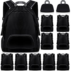 Dunzy 12 Pack Backpack Bulk 20l Foldable Backpacks Basic Back Packs for Travel Camping