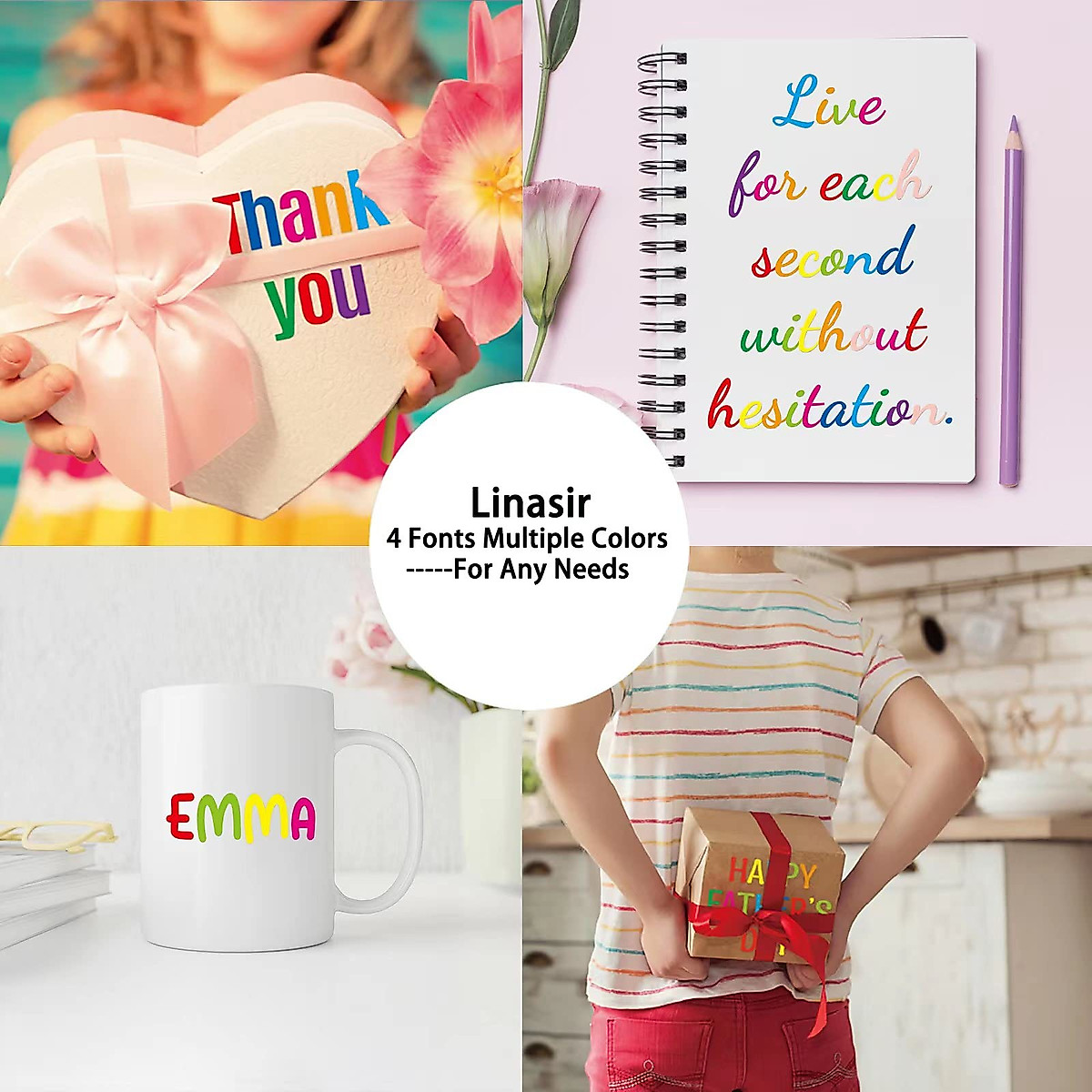 972 Alphabet Stickers Large 12 Sheets Letter Stickers, 1 inch Vinyl Self-Adhesive Sticker Letters, Black Sticker Letters ABC and DIY Mailbox House Numbers, for Labels, Store Signs, Scrapbooking Crafts