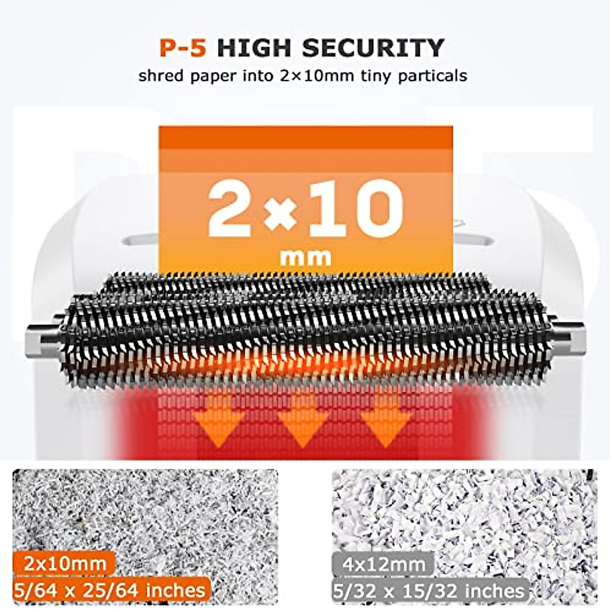 Bonsaii Evershred Pro 6-8 Sheets Super Micro-Cut Paper Shredder, 60 Mins Non-Stop Running, P-5 High Security, Ultra-Quiet Home Office Shredder for Documents/Mails/CDs/Cards, 4.2 Gallons Pullout Bin