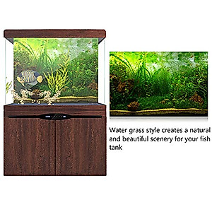 PVC Aquarium Background Poster,Water Grass Style PVC Adhesive Static Aquarium Wallpaper Background(61 * 41cm)