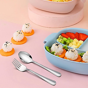 LIANYU 9-Piece Toddler Spoons, Kids Baby Spoons Self Feeding, Stainless Steel Children Silverware Set for 2-10 Year Old, Preschooler Cutlery Flatware Set for Home School, Dishwasher Safe