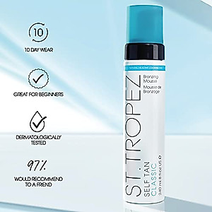 St.Tropez Self Tan Classic Mini Kit, Travel Size, Fake Tan Mousse 1.69 Fl Oz and Applicator Mitt, Vegan, Natural & Cruelty Free