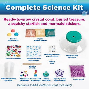 Creativity for Kids Crystal Mermaid Terrarium Kit - STEM Projects for Kids Ages 6-8+, Arts and Crafts for Girls and Boys, Multicolor
