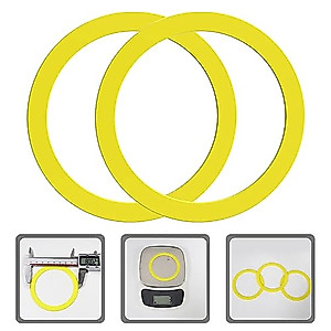 Angoily Toilet Tank Parts 2pcs Flush Valve Seal Silicone Rings Toilet Replacement Flushing Gasket Toilet Tank Parts Seal Rings Bathroom Toilet Repair Parts Toilet Parts Replacement Kit