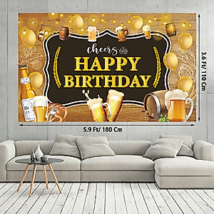 LXlucktim Beer Birthday Party Decorations for Men, 110 Pcs Aged to Perfection Party Supplies Balloons Garland Arch Kit for Mens 30th 40th 50th - Backdrop, Toppers, Balloon, Hanging Swirls