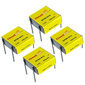 4x OmniCel ER651615 3.6V 400mAh Prismatic Lithium Battery BL-4PN For Fleet Monitoring, Tracking Devices for Hunting Dogs, Carbon Monoxide Detectors, Intrusion Sensors, Smart Utility Metering