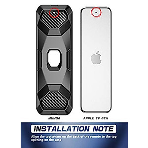 Remote Case for Apple Tv 4th Generation, Mumba Shock Resistant Silicone Remote Cover Case for New Apple Tv 4th Gen Siri Remote Controller (Lanyard Included)