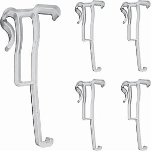 6pcs 3-1/4" Valance Clips Clear Plastic Hidden Retainer Holder for Window Blind Valance,Horizontal Faux & Wood Blinds Cover Hold Clip