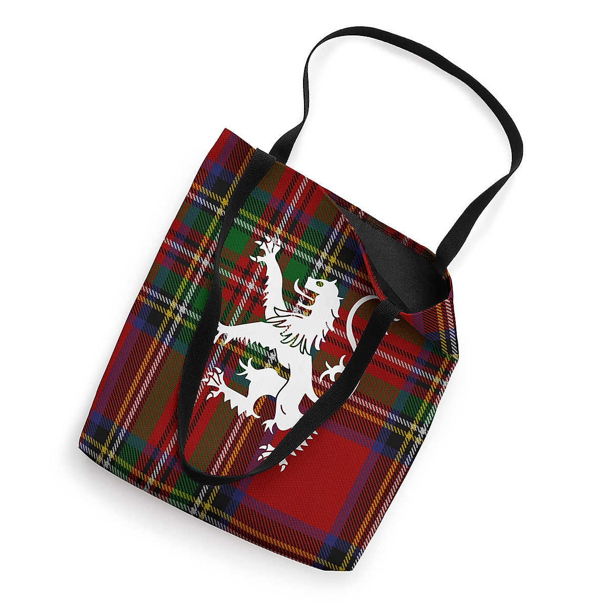 Scottish Tartan Red Plaid Scotland Lion Royal Stewart Clan Tote Bag