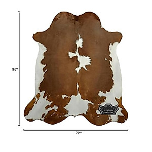Appaloosa Cowhides Genuine Cowhide Rug - Natural Leather Hide Rugs for Living Room & Area Rug for Bedroom - Real Cow Hide Rug for Rustic Home Decor - Authentic 6'x8' Brown & White Collection