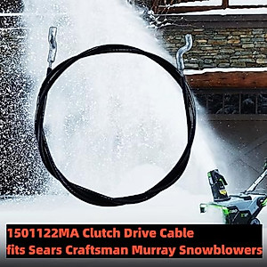 ZLIANGQ 1501122MA 1501122 Front Drive Lower Cable for Murray Snowblowers Replaces 313449MA MT1501122MA